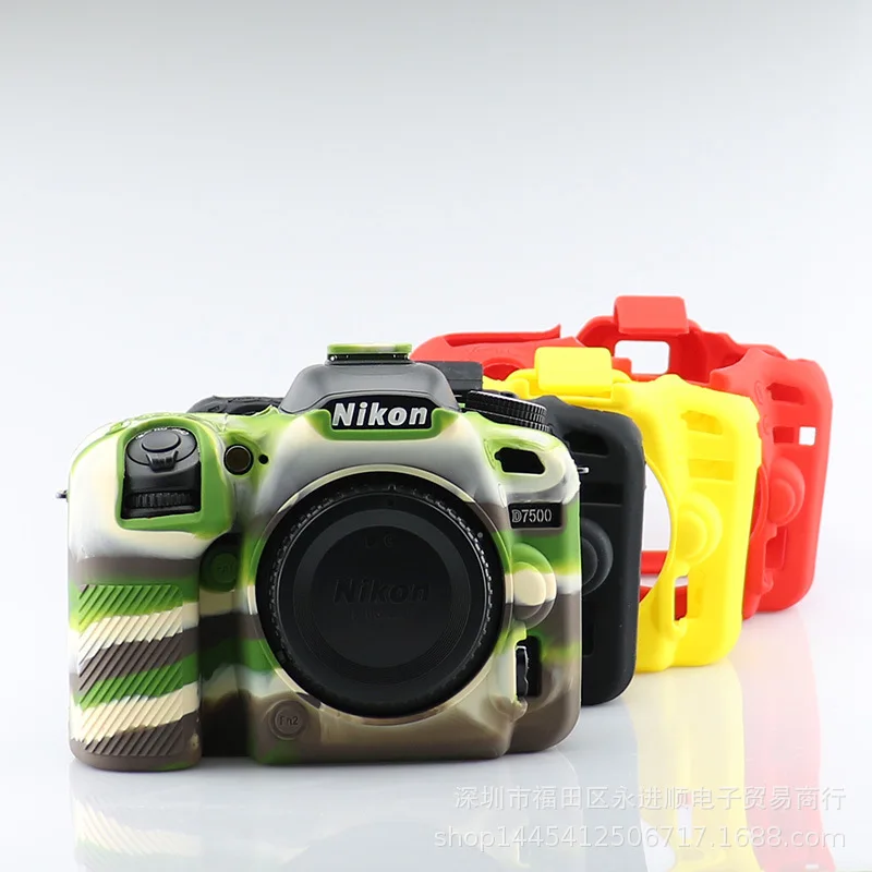 For D7500 D7000 DSLR Camera Silicone Protective Case with Camera Bag ...