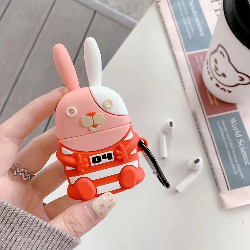3d Cute Cartoon Jailbreak Rabbit Usavich For Airpod Cover Headphone ...