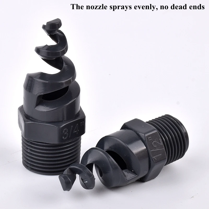 Full Cone Jet Pigtail Spray Nozzle Industrial Spiral Nozzle 1/4" 3/8" 1 ...