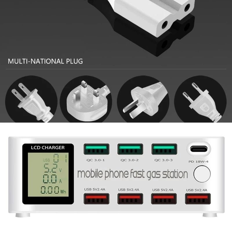 8 Ports USB Charger - Fast, Safe, and Efficient Charging
