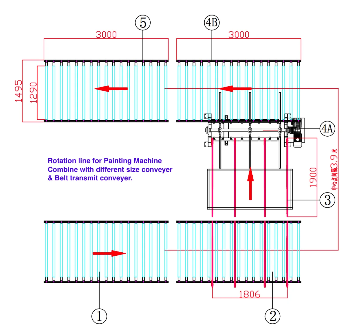 Windmill Type Turnover Machine For Board Turnover With Conveyor Table ...
