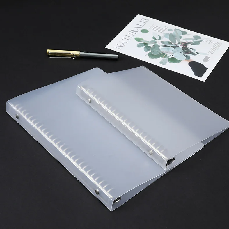 B5 A5 A6 A4 A3 Customized Clear Looseleaf Rubber Binder Transparent ...