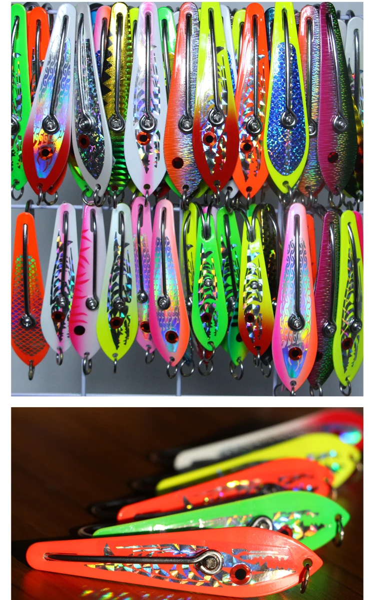 5" 13cm Sea Fishing Trolling Fishing Metal Spoon Lure Drone Spoon Lure ...