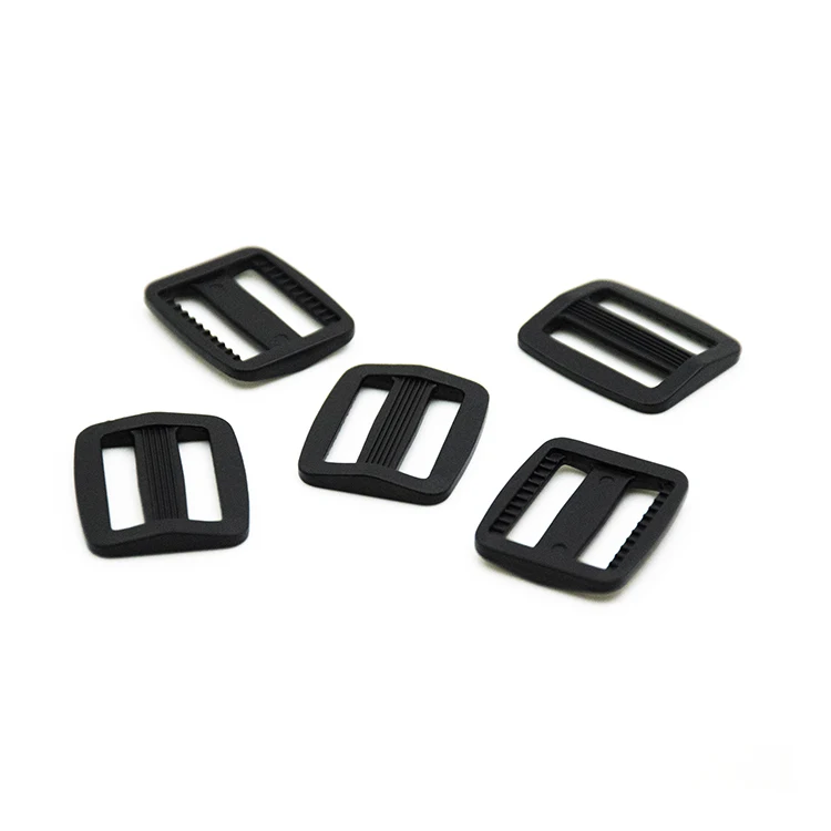 Black Plastic 20mm Tri-glide Slides Adjustable Webbing Triglides Slider ...