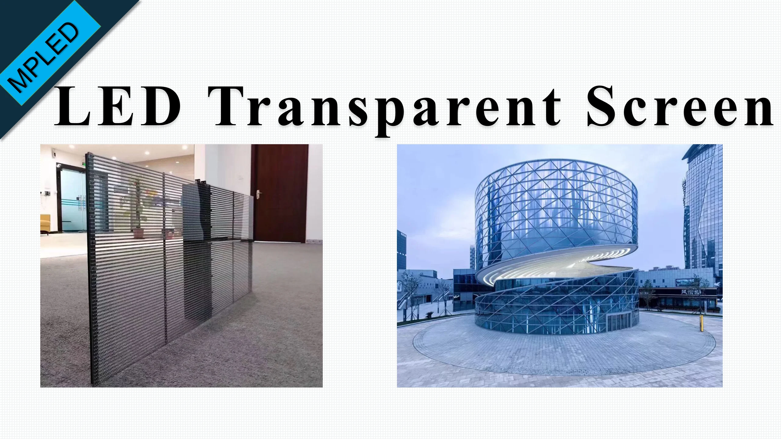 MPLED LED Glass Wall Led Screen 5500nits P10.4 Transparent Led Display ...