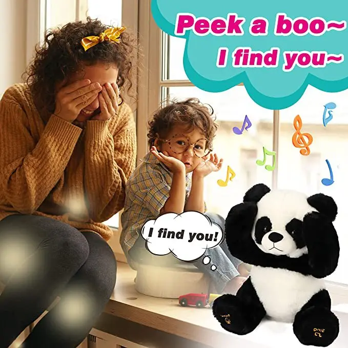 Custom Plush Electronic Toy Panda Bear Stuffed Animal Electric Doll ...