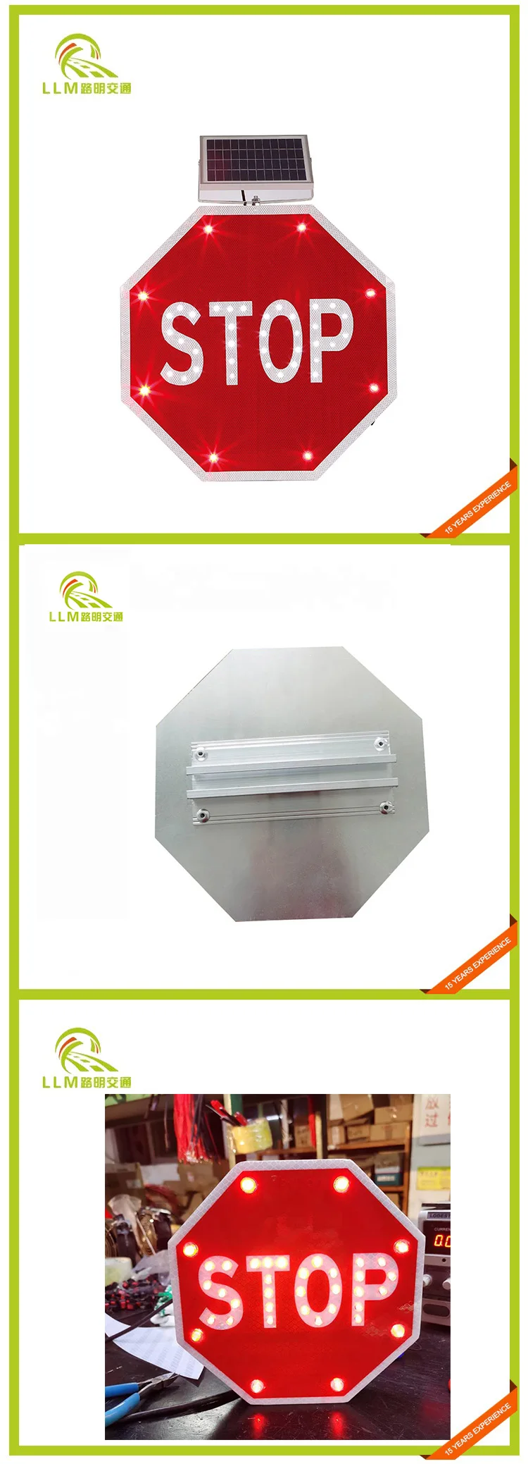 Solar Powered Aluminum Electric Highway Traffic Road Safety Led Light ...