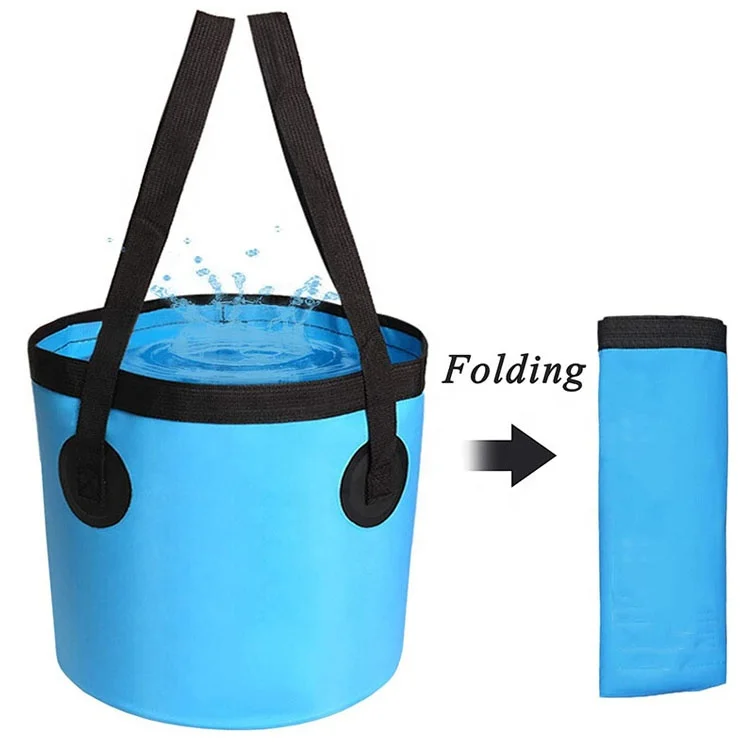 Outdoor Collapsable Water Bucket Collapsible Folding Buckets Camping ...