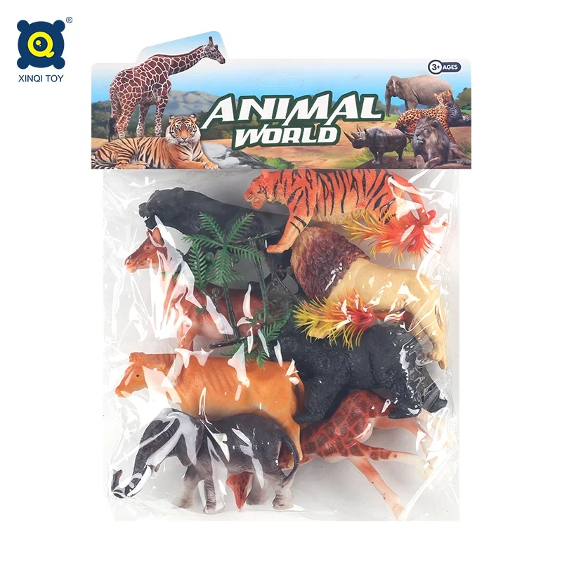 Pvc Simulation Solid Plastic Jungle Model Wild Animals Toys Small Farm ...
