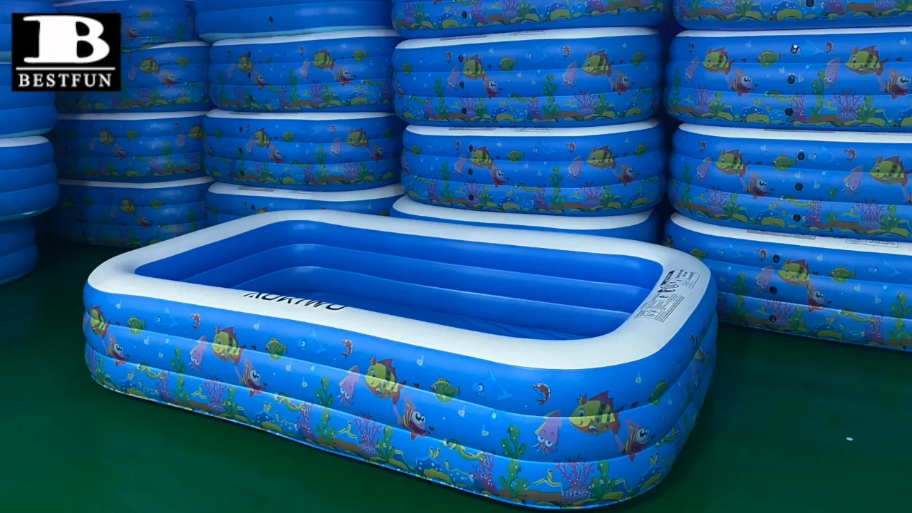 Rectangular Plastic Inflatable Family Swimming Pool For Kids,Adults ...