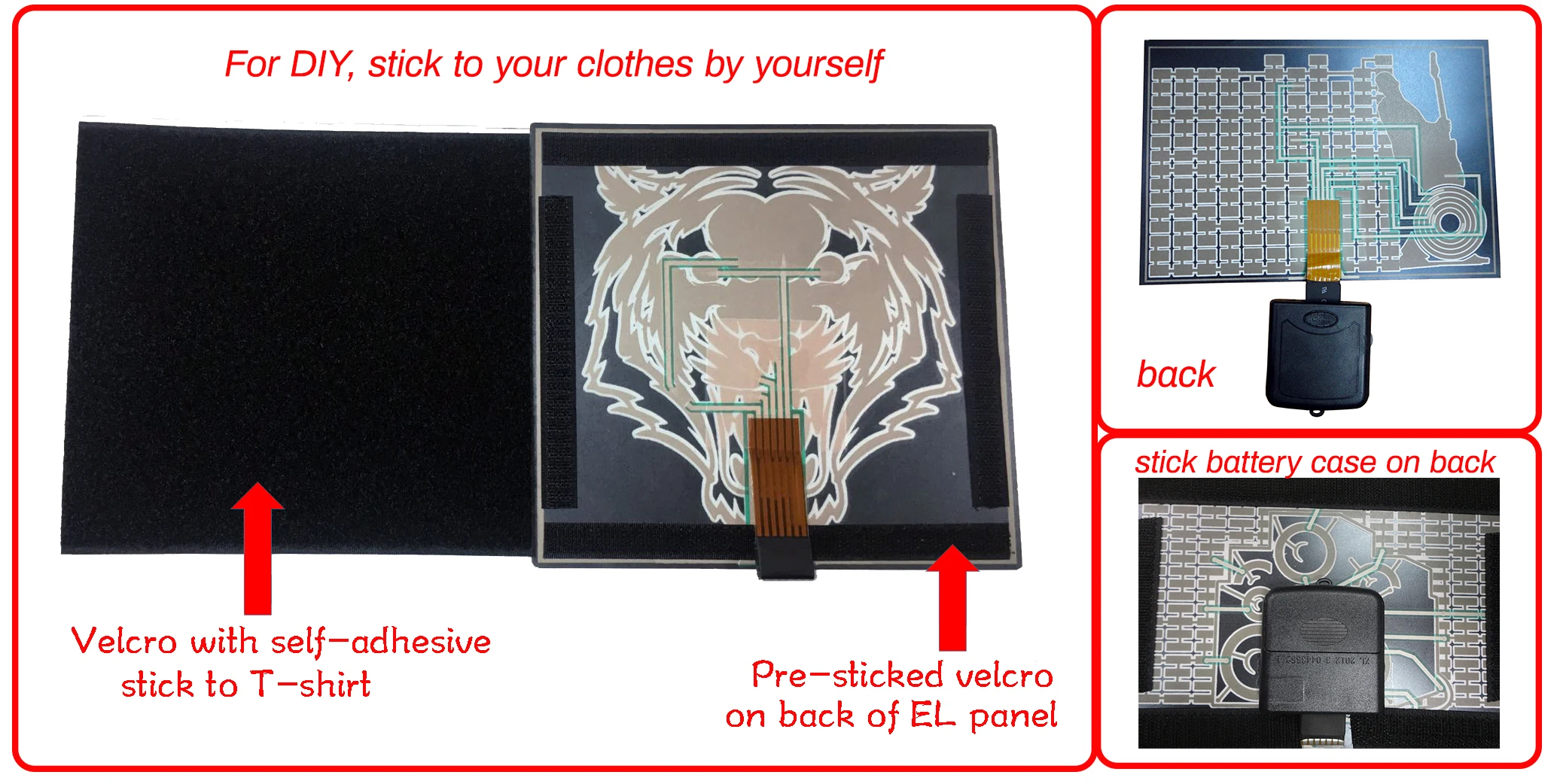 Custom Sound Activated Light Stickers for Party Clothes