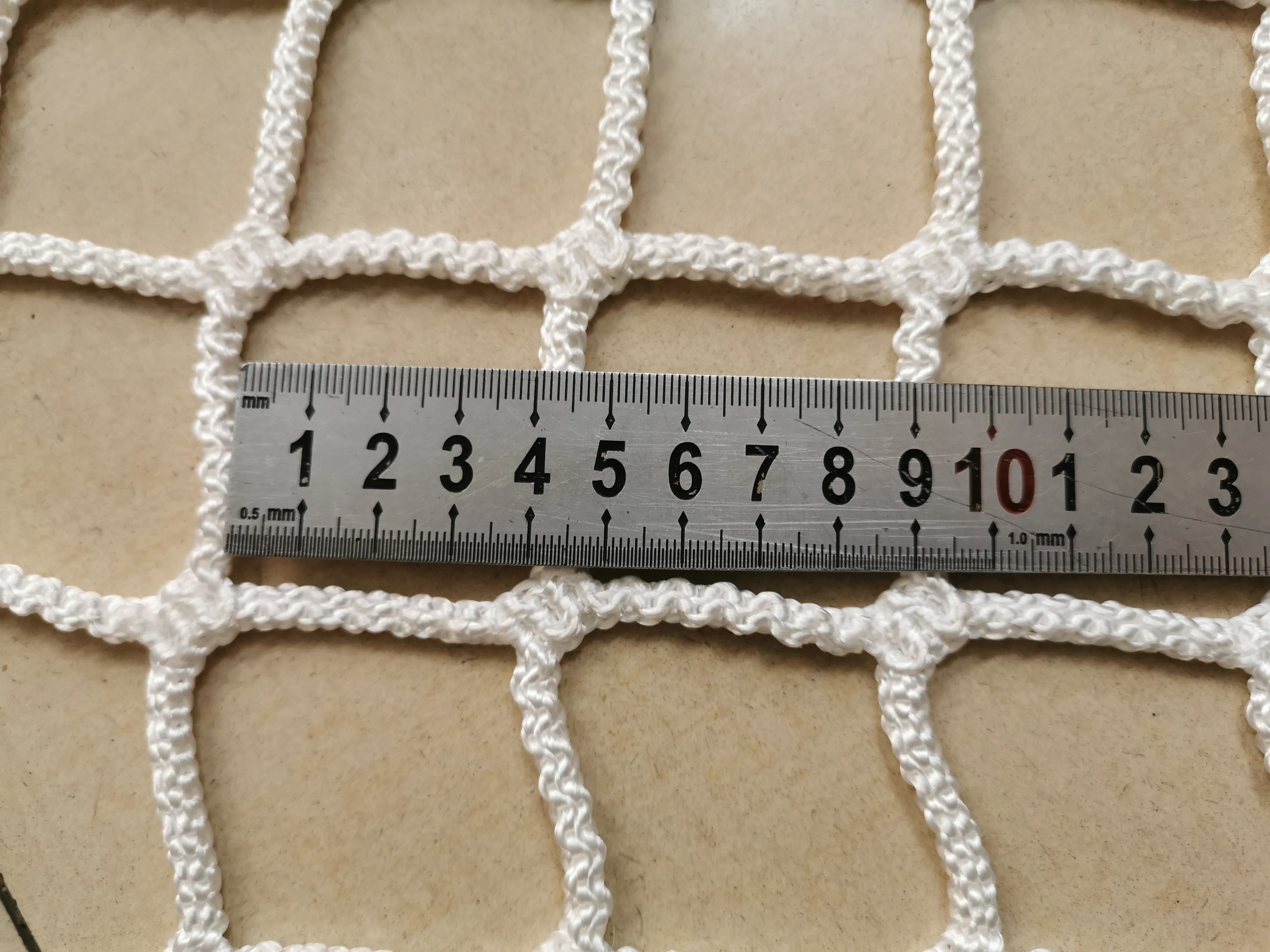 White Square Mesh Knotless Safety Net - Customized Size