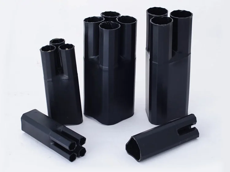 Black Electric Heat Shrinkable Breakout Boot Insulated Cable