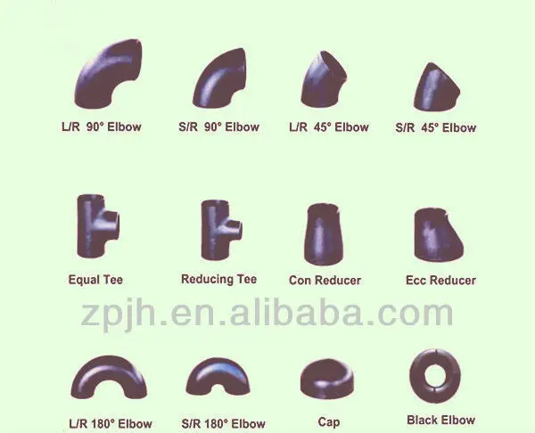 JIS B2311 SGP 90 Degree Elbow Butt Weld Pipe Fittings