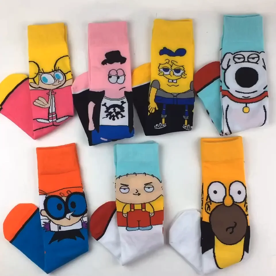 Hot Selling Popular Funny Anime Cartoon Simpson Characters Adults Socks ...