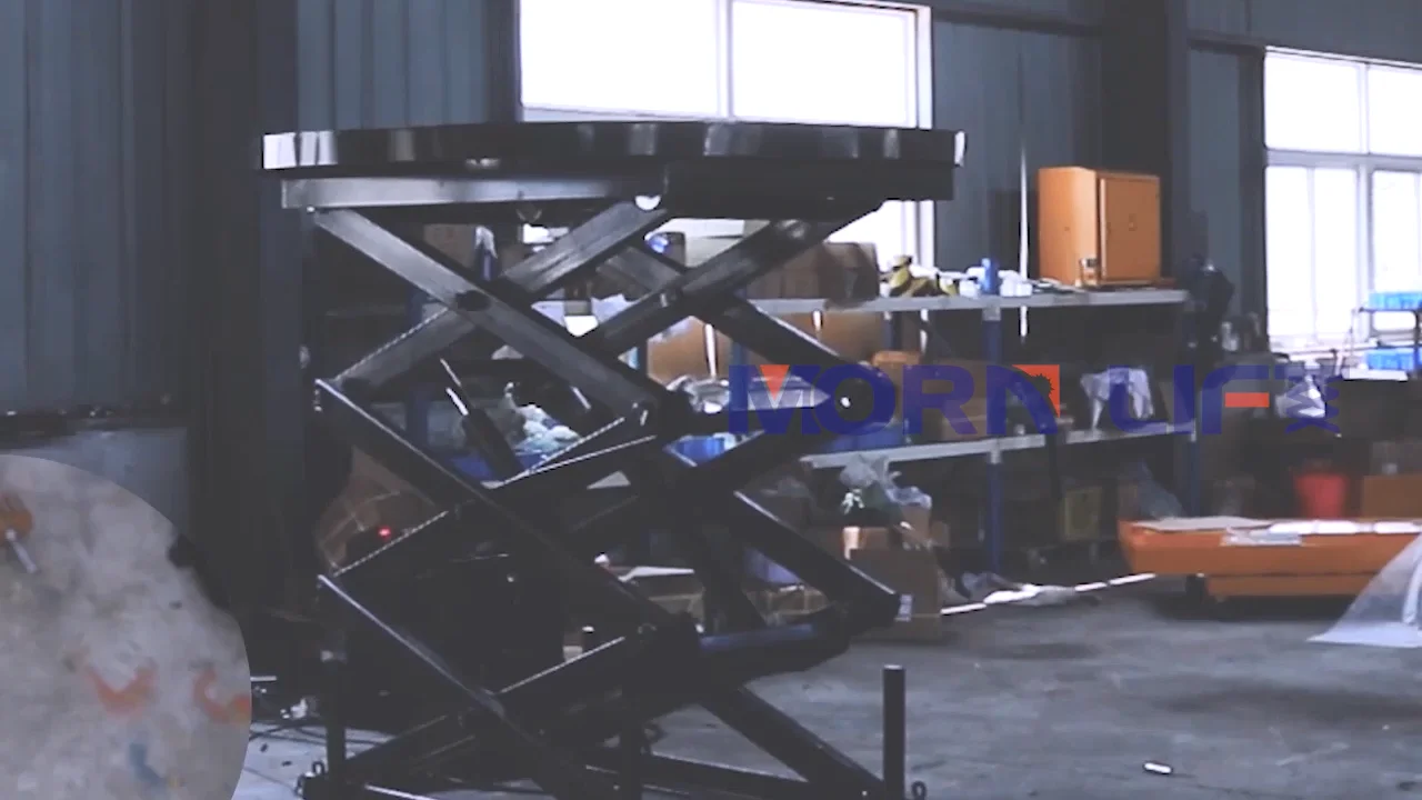 Morn Turntable 360 Degree Rotating Car Display Platform Scissor Lift ...
