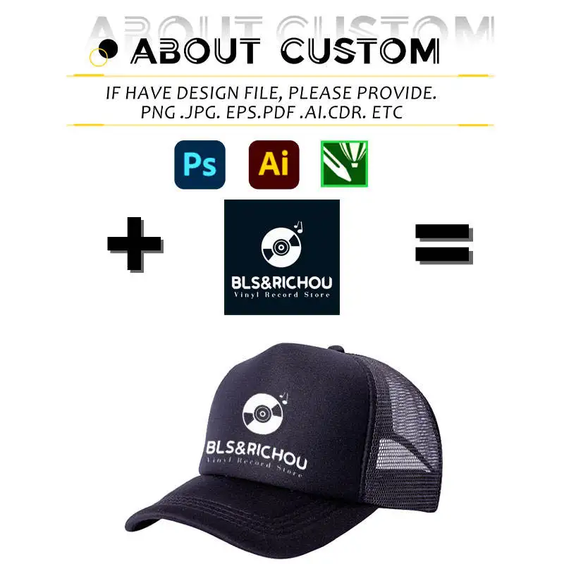 Wholesale Sponge Net Baseball Cap - Custom Logo Printing