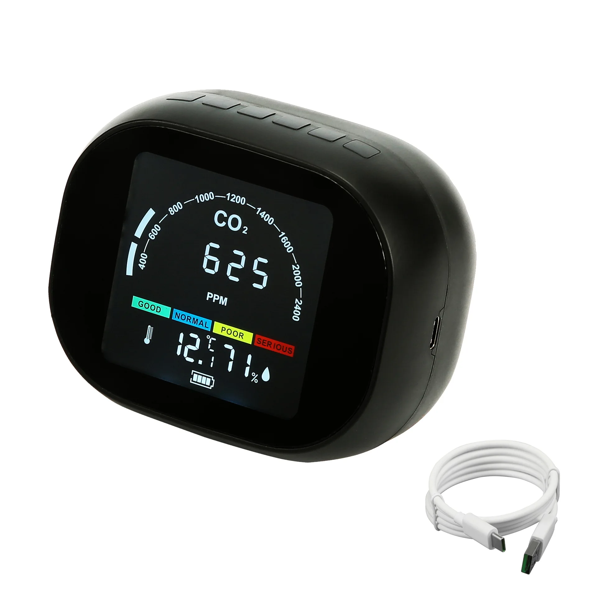 Large Screen Led Liquid Crystal Electronic Co2 Carbon Dioxide Detector ...