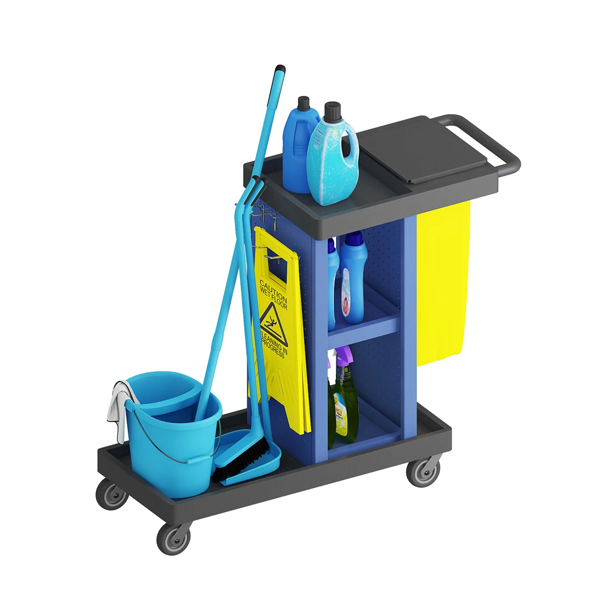 Removable Hotel Clean Cart Restaurant Metal Fashion Convenient Clean ...