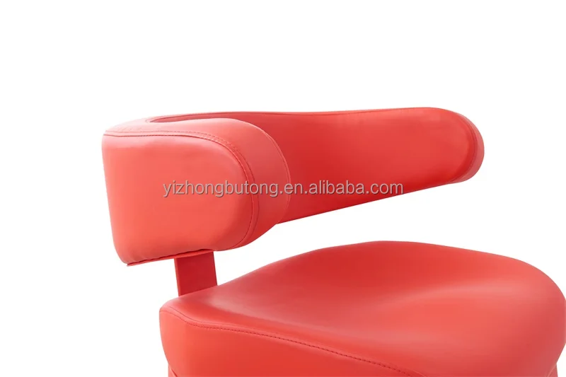 Modern Luxury Red Leather Swivel Seating Poker Chair For Bar Living ...