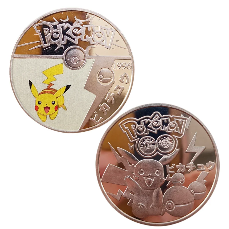 Pokemon Gold Silver Coins - Pikachu & Charizard Commemoratives