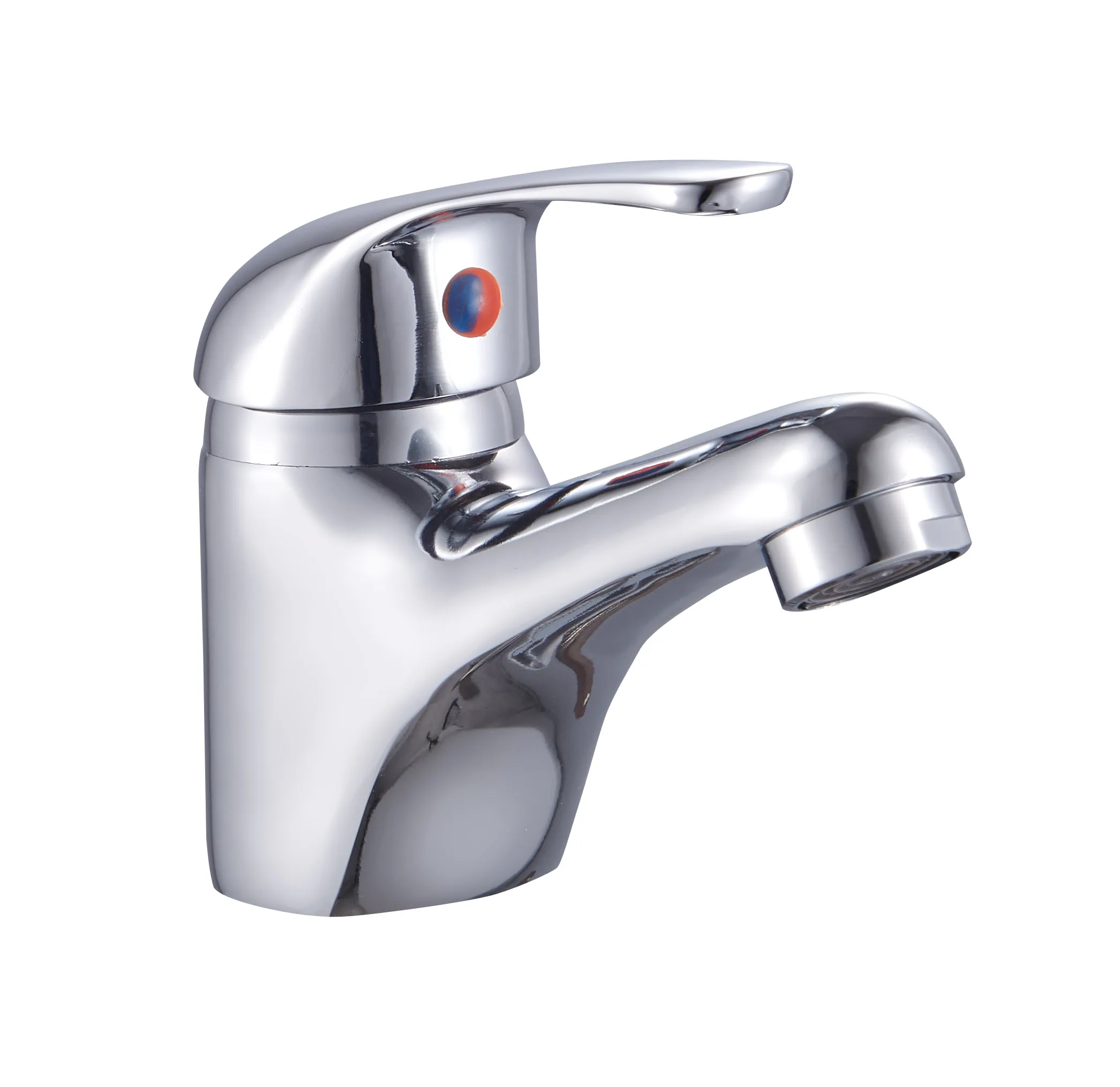 Classic Single Handle Deck Mounted Chromed Zinc Alloy Bathroom Faucet ...