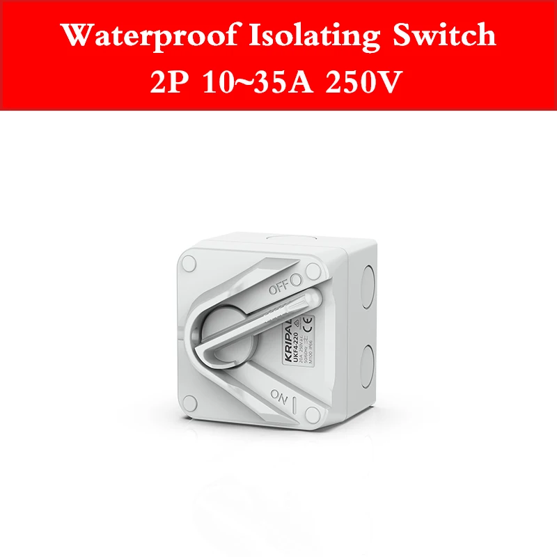 Ip66 2p 20a Weatherproof Isolator Switch Outdoor Ukf4-220 - Buy Ip67 Toggle Switch,Weatherproof ...