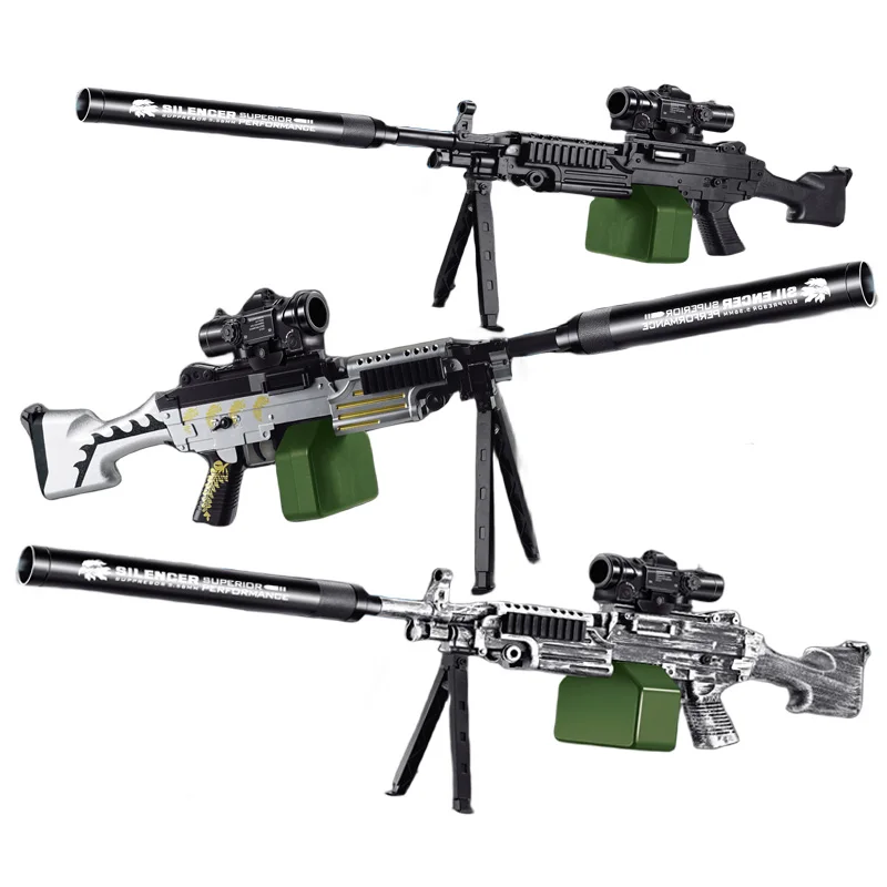 Amazon Trends 2024 Powerful M249 Gel Blaster Toy Gun Gel Water Ball Gun Electric Outdoor ...