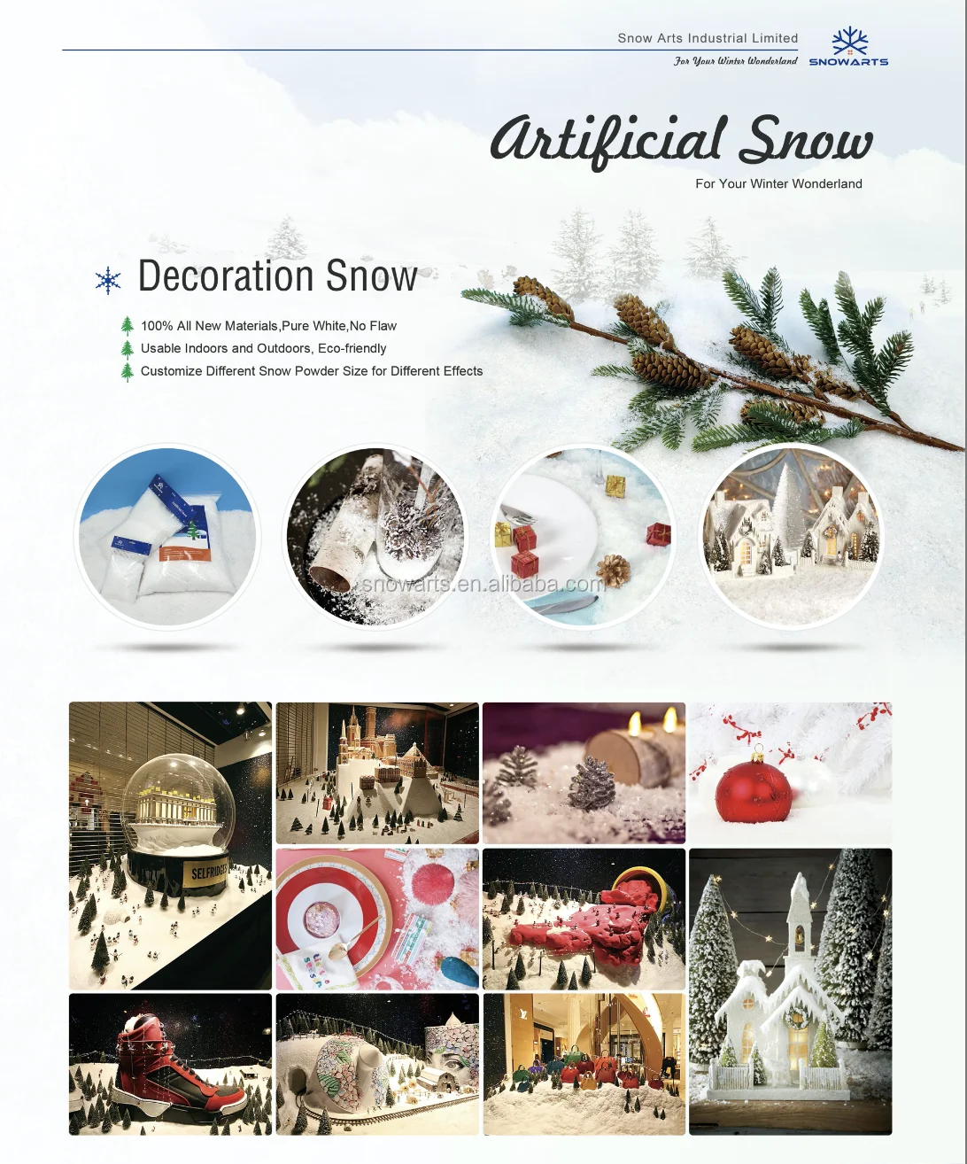 Christmas Decoration Snow And Display Artificial Snow Instant Snow ...