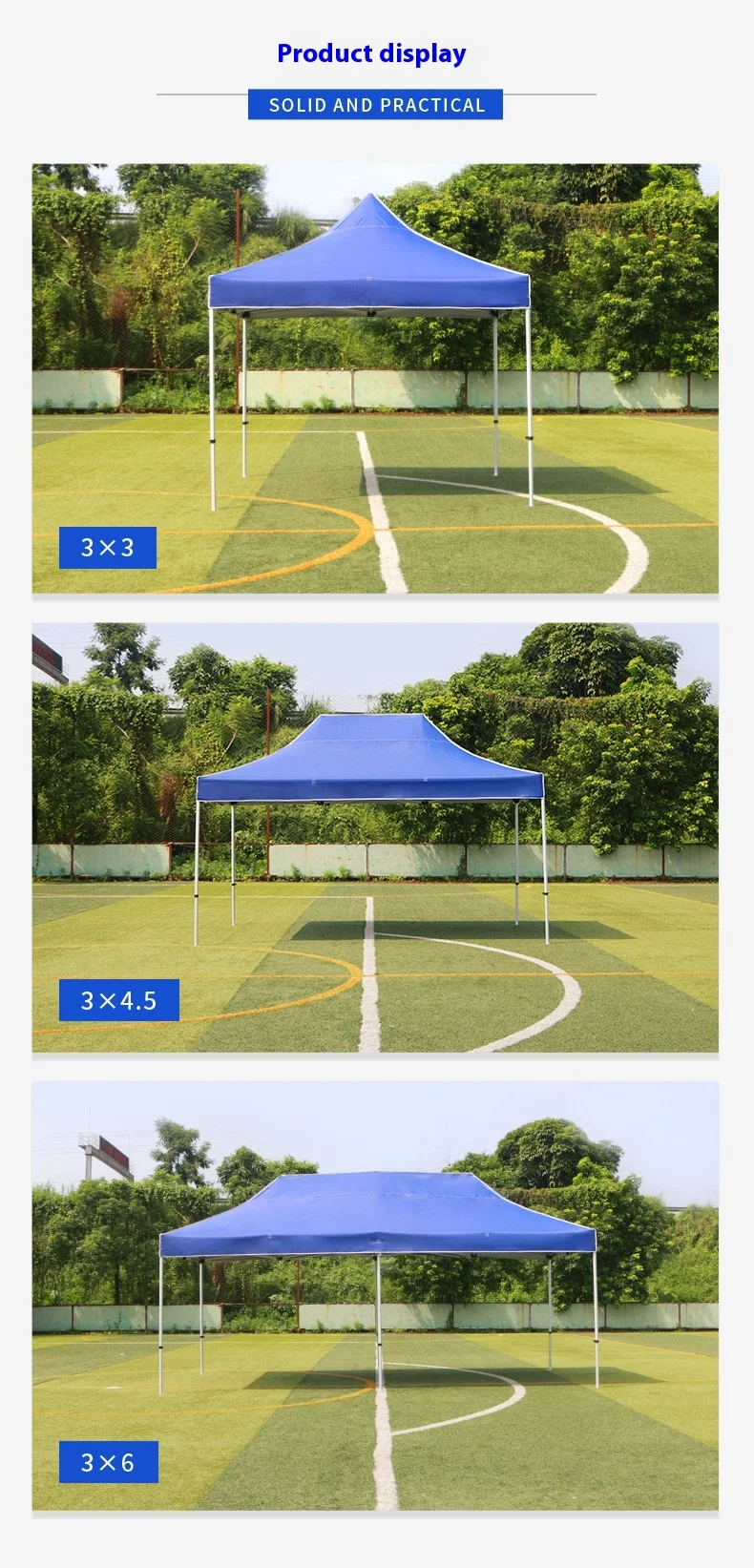 Customizable 3x3m Outdoor Advertising Tent 40 Square Hexagonal Canopy ...