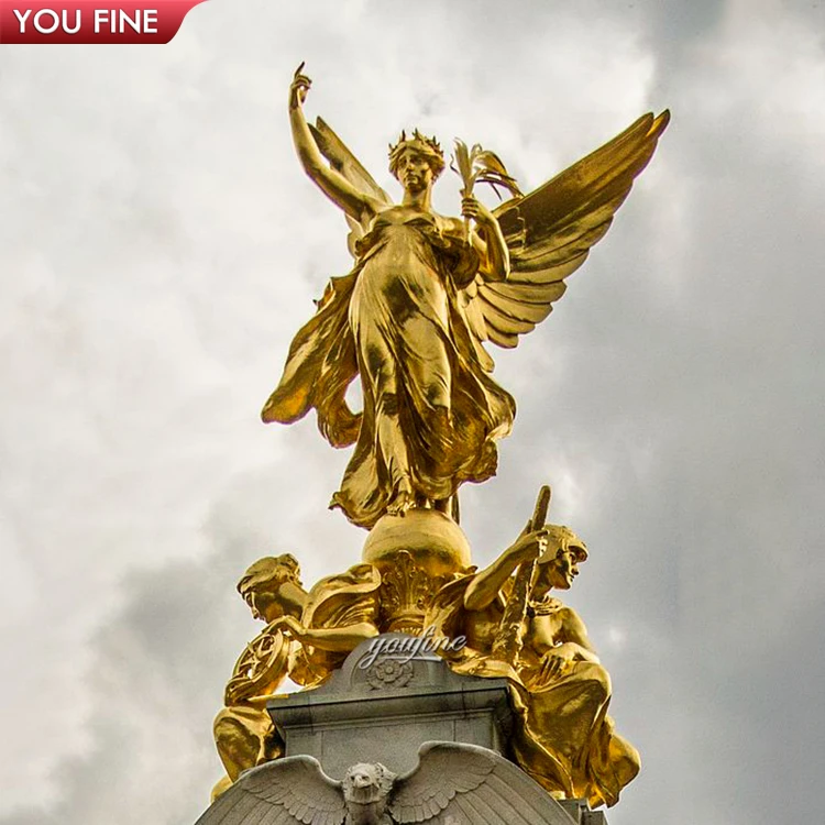 Government Decorated Large Gold Laurel Angel Bronze Sculpture - Buy ...