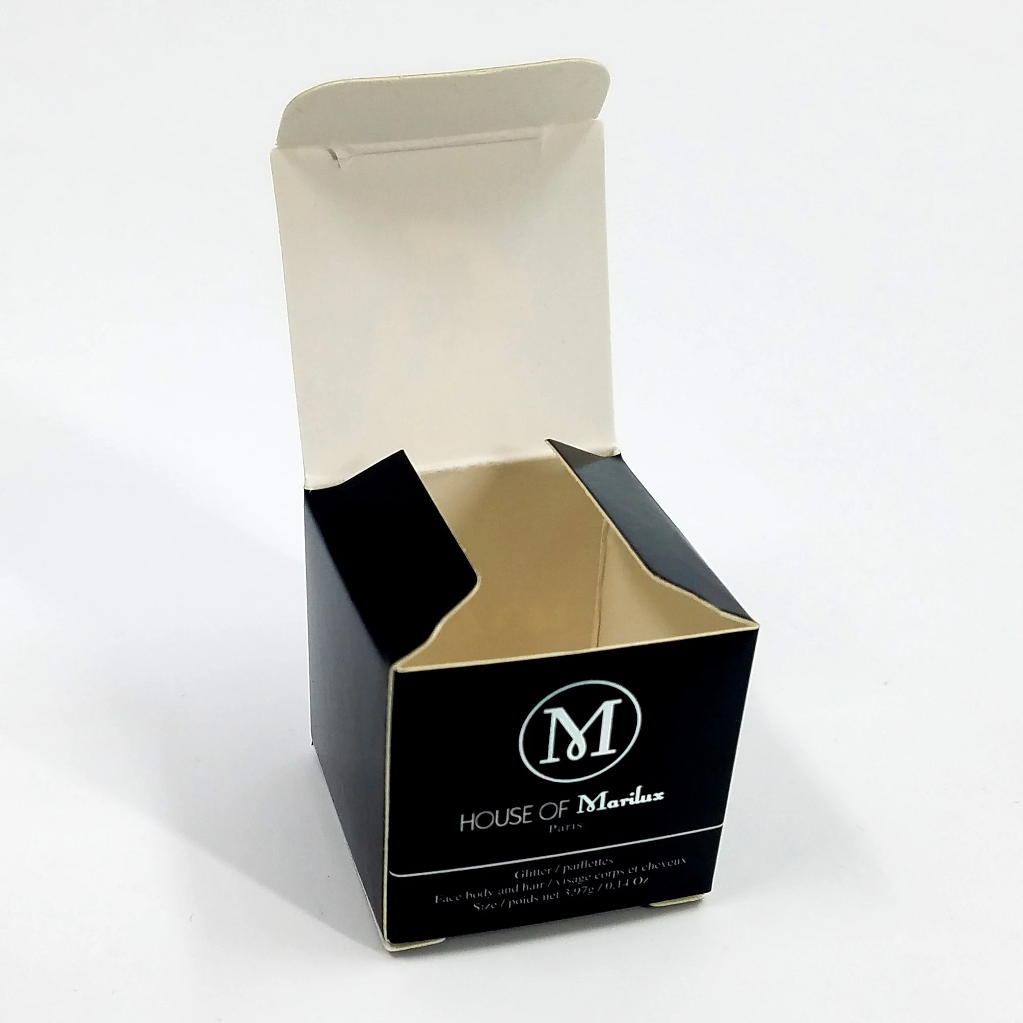 Luxury Customized Logo Black Small Paper Box For Cosmetics Product ...