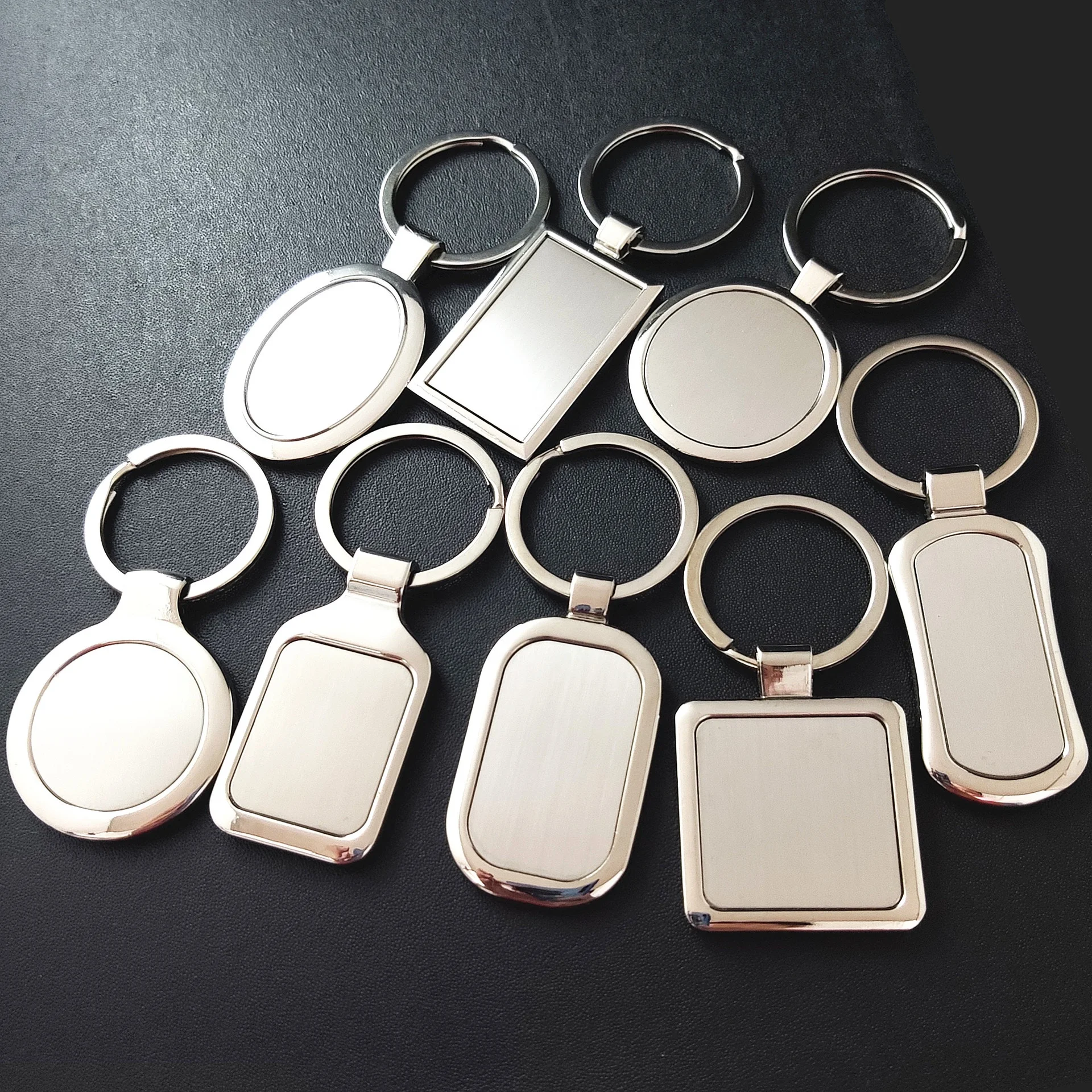 Custom Logo Epoxy Keychain - Stainless Steel Promotion Gift