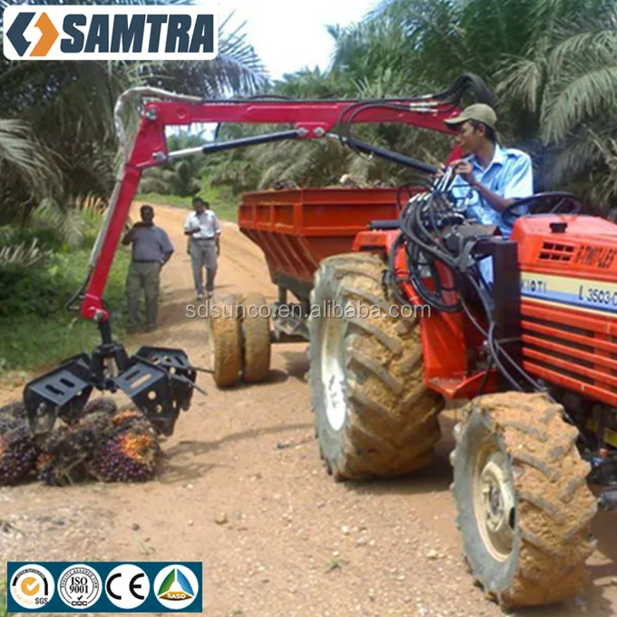 3.5m Arm Reach Crane Tractor Mounted FFB Grabber - Durable & Efficient