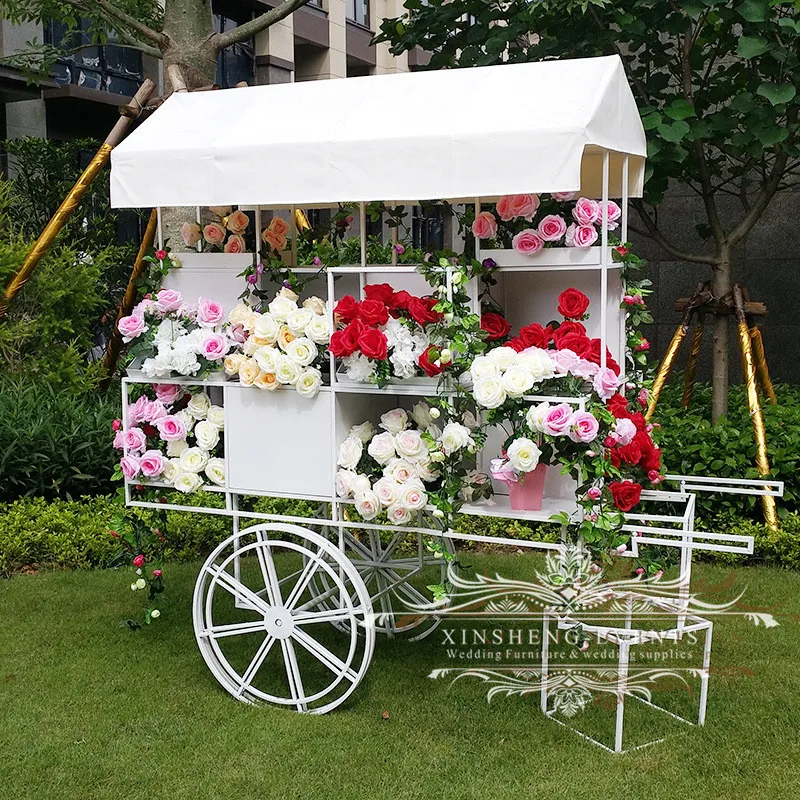 Party Use White Metal Candy Dessert Cart White Market Cart - Buy ...