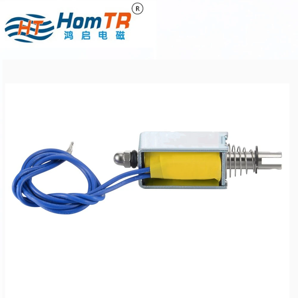 Open Frame Style Solenoid Coil Dc 12v 1a 10mm Stroke Miniature Push ...