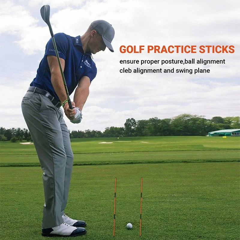 HOW TRUE New Design 48" Golf Alignment Sticks Golf Swing Trainer ...