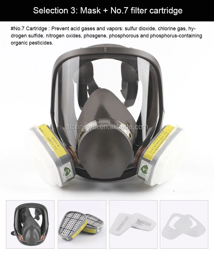 Double Filter Protection Mask Full Face Mask Respirator - Buy ...