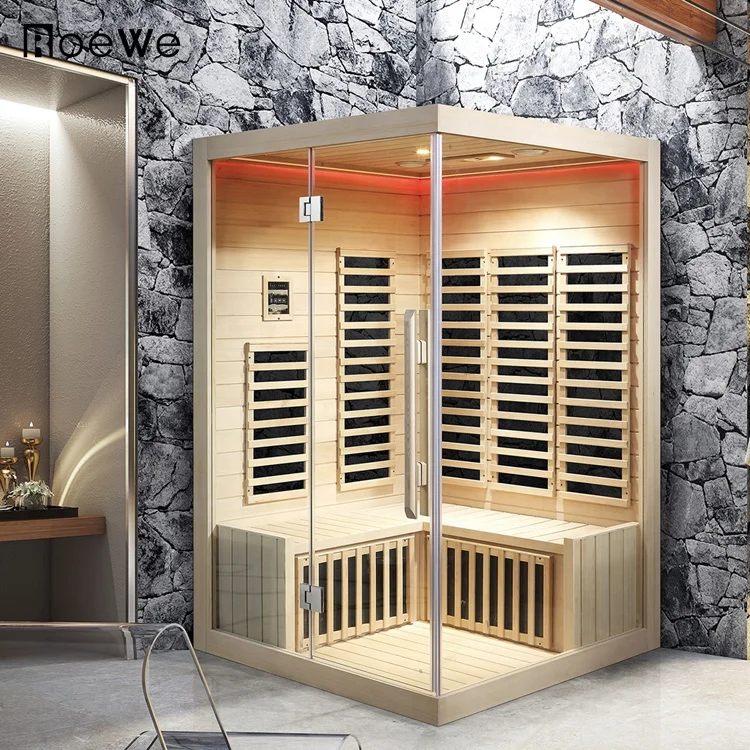 2 Person Dry Sauna Room W Glass Door Far Infrared Sauna Room 2-3 People ...