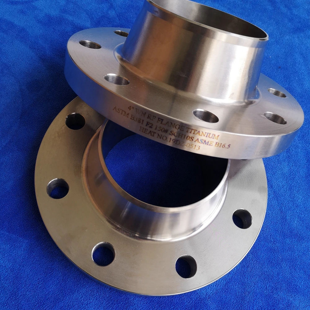 High Pressure Forged Flat Welding Neck Titanium Flange Large Diameter ...