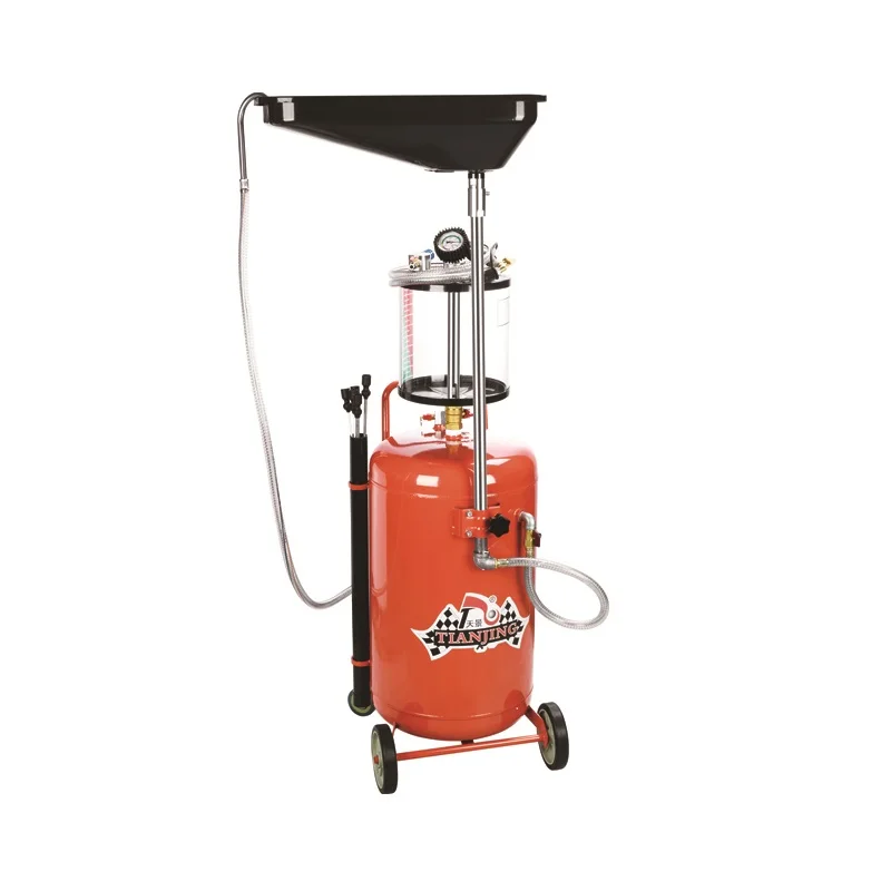 Waste Oil Drain Capacity Tank Air Operate Drainer Portable Wheel Hose ...