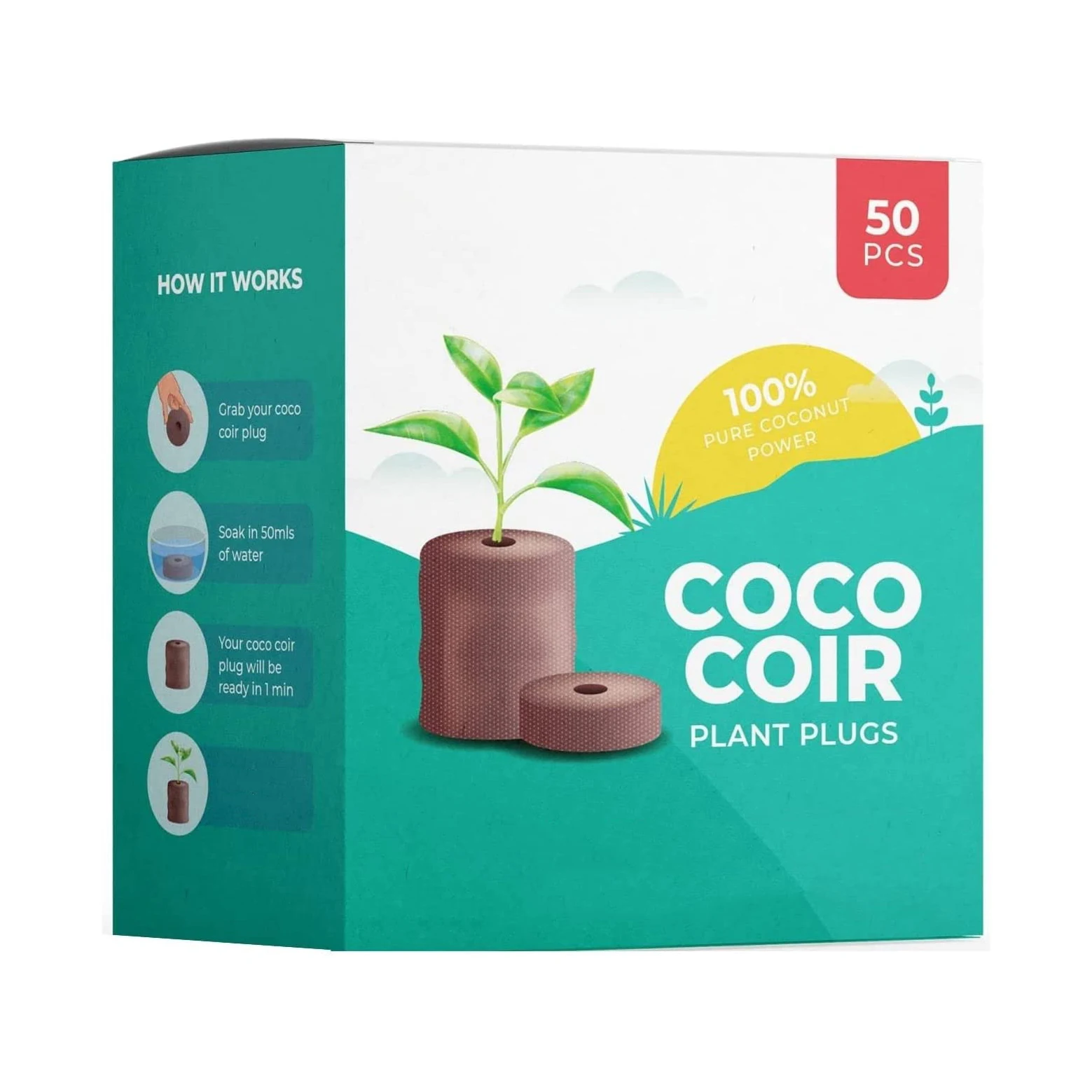 Coco Coir Plant Plug Expandable Coco Coir Pellet Perfect Peat Free ...