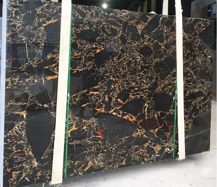 Calcite Portoro Brown Black and Golden Potro Flooring