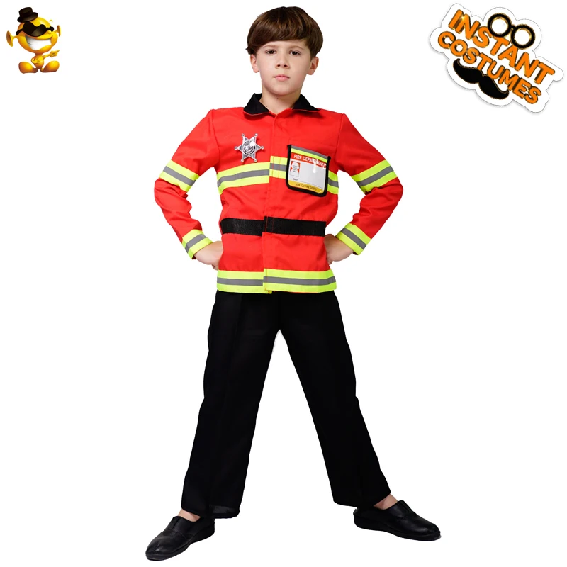 Boys Fireman Costume - Perfect for Halloween and Cosplay