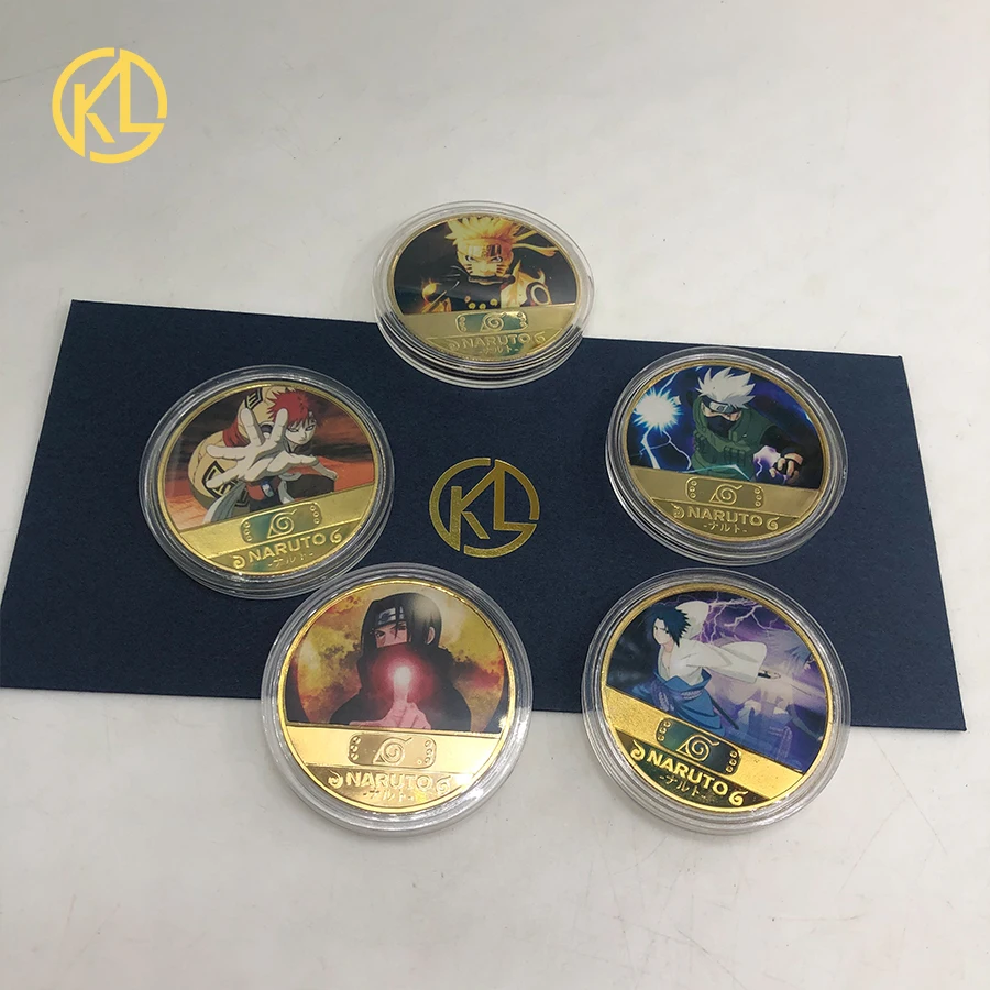 10 Types Anime Narutos Coin Gold Commemorative Coin Japanese Souvenir ...