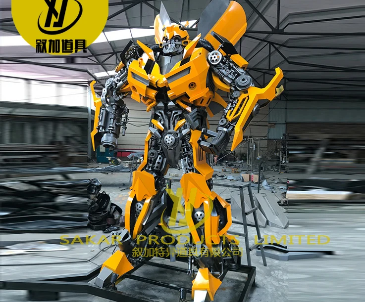 Large Metallic Iron Transformer Hornet Robot Outdoor Model Shop ...