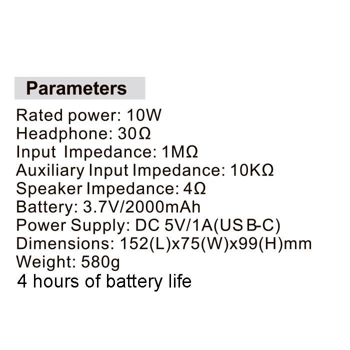 GECKO 10watts Electrical Guitar Amp - Mini BT Wireless Speaker