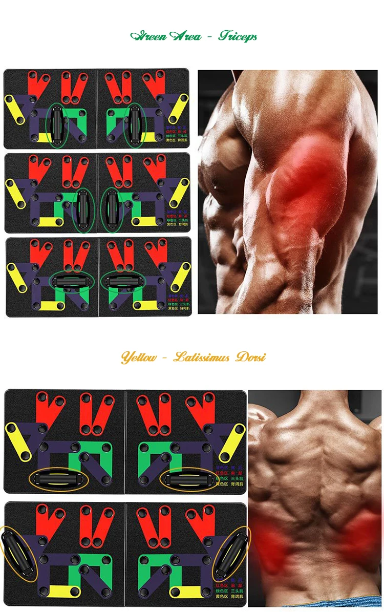 9 In 1 Multi Position Foldable Portable Muscle Training Push Up Board