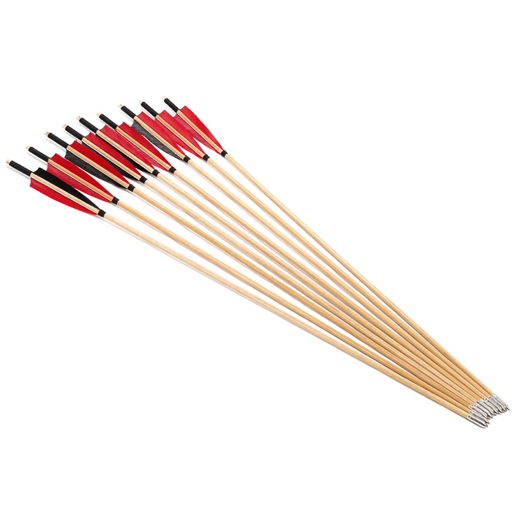 Spg Archery 8mm Hunting Fixed Tips Arrow Outsert Wooden Arrow With ...