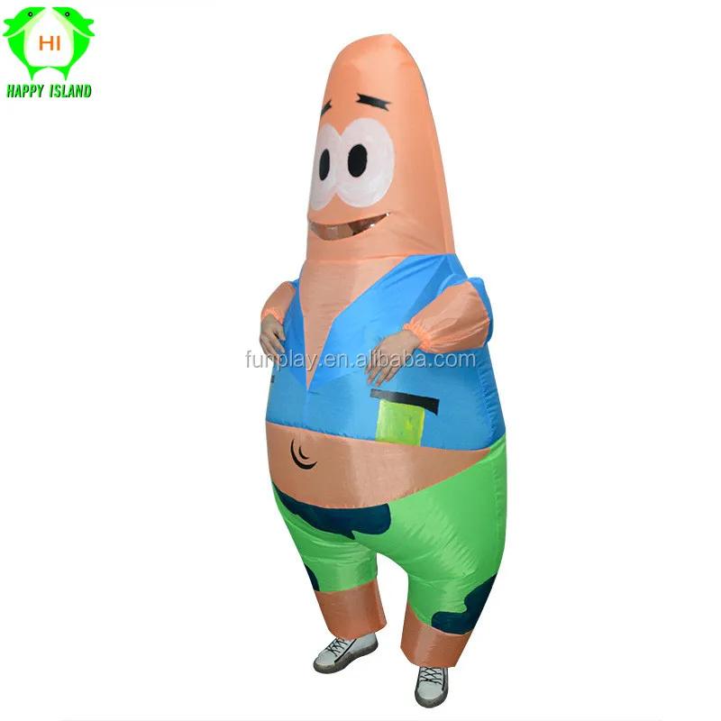 Patrick Star Inflatable Mascot Costume Adult Halloween Cosplay Suit ...
